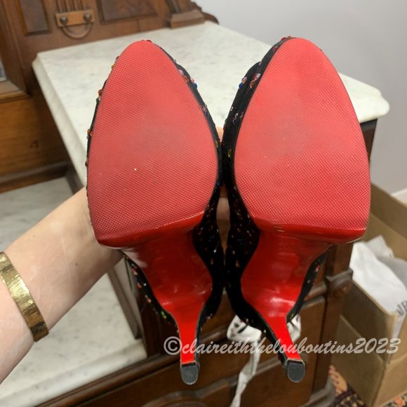 Christian Louboutin | Shoes | Louboutin Lady Peep Clair De Lune Multi ...